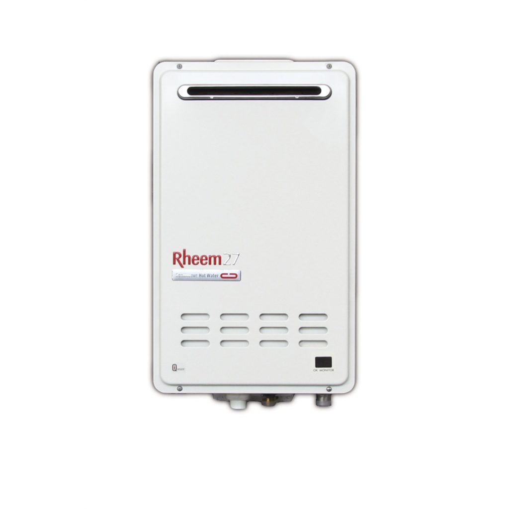 Rheem 27 Continuous Flow Gas Water Heater 27l Outdoor Lpg 874627lpz